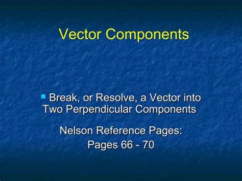 Components Of Vector Pptx Physics Science