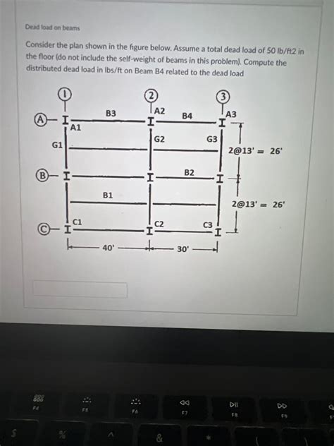 Answered Dead Load On Beams Consider The Plan Bartleby
