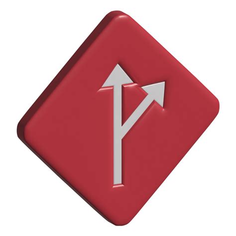 3d Icon Of Deviation Sign 19634206 Png