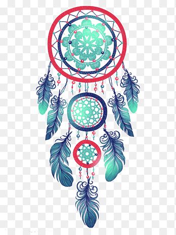 Atrapasueños pintados a mano pluma azul acuarela png PNGEgg