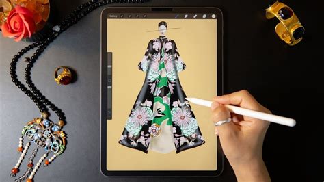 Procreate Digital Fashion Illustration Tutorial Render A Floral Print