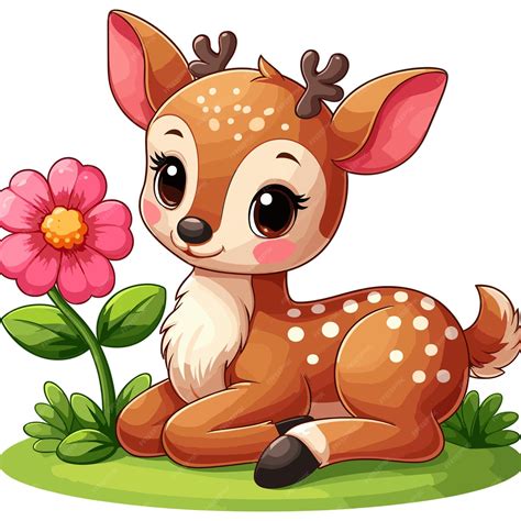 Premium Vector Cute Deer Vector Cartoon Illustration
