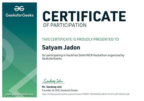 Satyam Jadon On Linkedin Hackathon Gfgheadquarters Coding