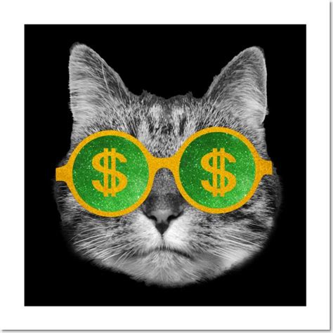 Rich Cash Money Cat Wall Art Print