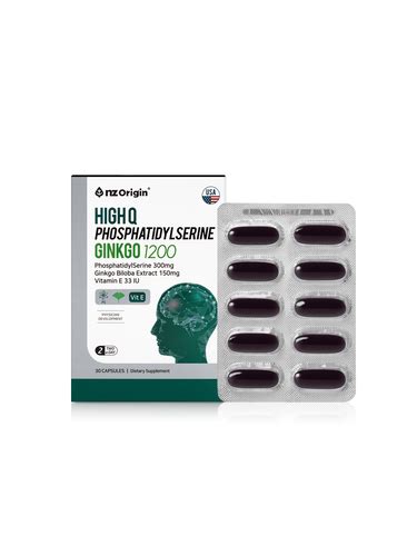 인지기억누뇌 엔젯오리진 하이큐 포스파티딜세린 징코 1200mg X 60캡슐 총 72g 닥터한스 닥터한스