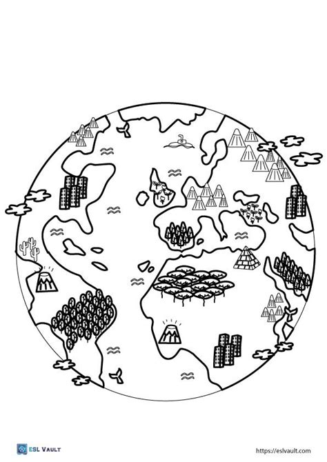 Free Printable Globe Coloring Pages