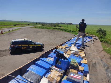 PRF apreende 3 7 toneladas de maconha um fuzil e munições em Naviraí