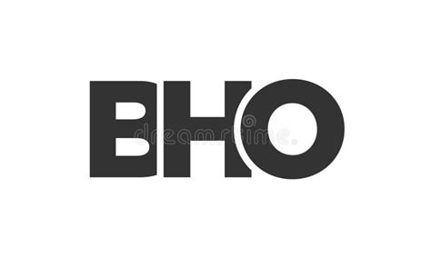 Bho Logo Design Template With Strong And Modern Bold Text Initial Based Vector Logotype