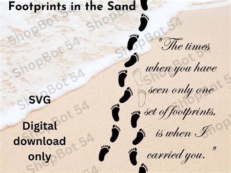 Footprints In The Sand Five Xtool XCS Lightburn And SVG Files