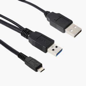 New High Power Dual USB To Micro USB Cable ArduSimple