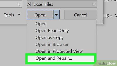 Ways To Recover A Corrupt Excel File WikiHow