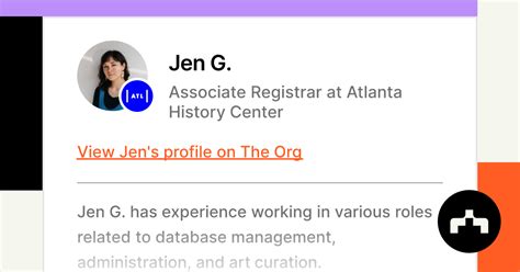 Jen G Associate Registrar At Atlanta History Center The Org
