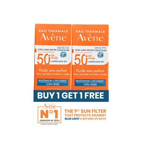 2x Very High Protection Spf 50 Fragrance Free Fluid At 50 Off