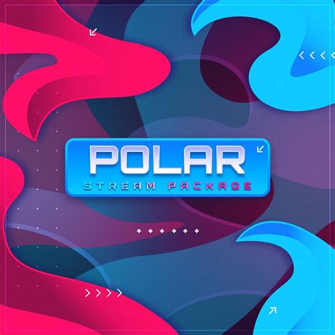 Polar Red And Blue Themed Animated Stream Overlay Package Hexeum
