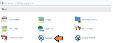 how to create backups on a business hosting package hostdime