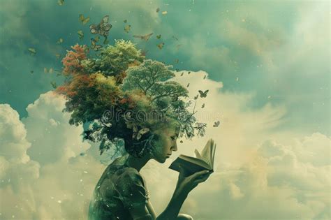 Creative Representation Of Self Awareness And Deep Analysis Stock