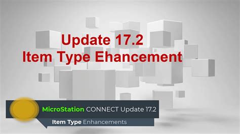 Microstation Connect 17 2 Item Types Enhancements Youtube