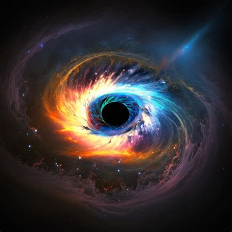 Premium Photo | Arafed image of a black hole in the center of a galaxy ...