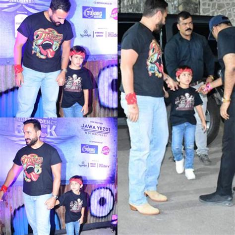 Adiprush Actor Saif Ali Khan Twins And Wins With Son Taimur Ali Khan