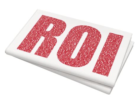 Business Concept Roi On Blank Newspaper Background Media Leader Paper