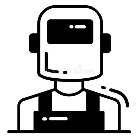 Welder Icon Single Avatar Vector Illustration Stock Vector