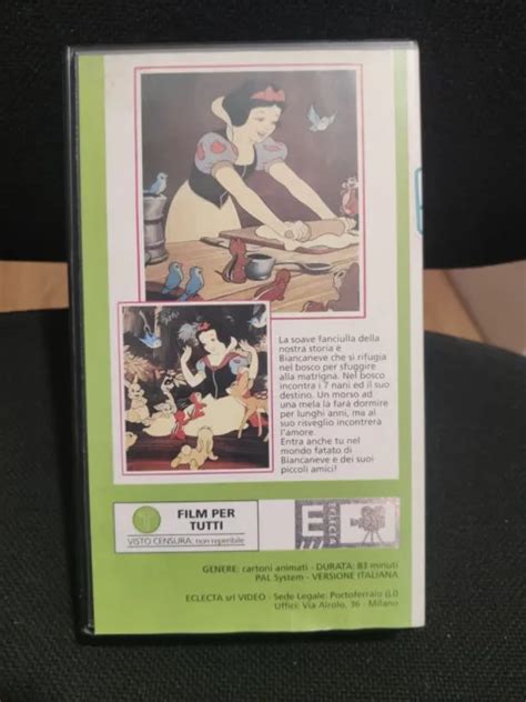 BIANCANEVE E I Sette Nani Vhs Eclecta Video Rarissima EUR 27 99