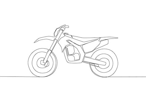Premium Vector Single Line Draw Of Tough Trail Motocross Logo Off
