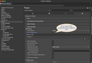 How To Unity WebGL Publishing Color Space Incompatibility Error