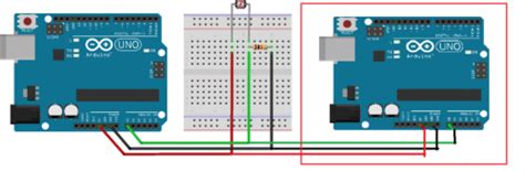 один датчик и две ардуино Аппаратная платформа Arduino