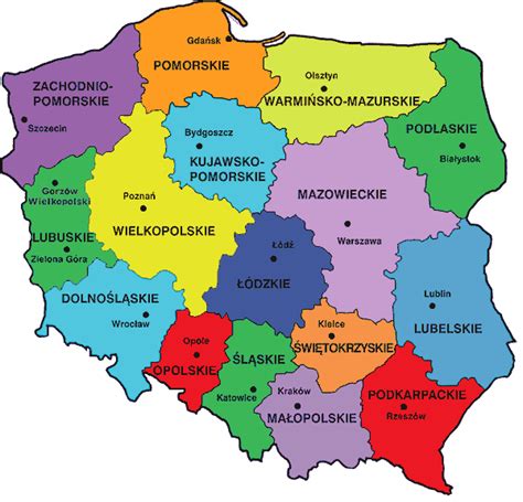 POLSKA PODZIAŁ TERYTORIALNY Encyklopedia w Interia pl Krainy