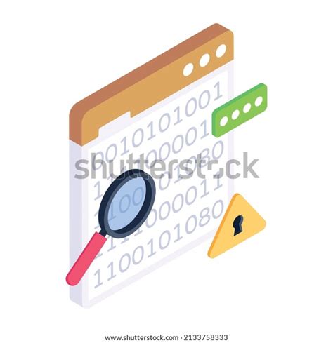 Isometric Icon Binary Analysis Stock Vector Royalty Free 2133758333