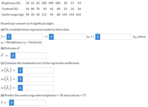 Solved Round Your Answers To 4 Significant Digits A Fit A