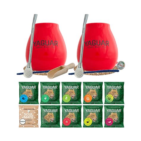 Yerba Mate Set Cup Bombilla x g Sets Sets pour couples Coffrets d échantillons de Yerba