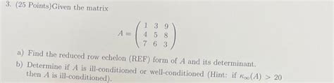 Solved Points Given The Matrix A A Chegg
