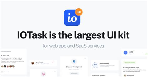 Iotask Ui Kit For Saas And Project Management Tools