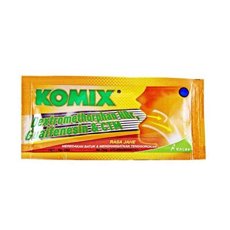 Komix Obat Batuk Rasa Jahe 1 Karton Isi 10 Pak 10 Sachet