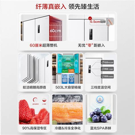 Rongsheng 503L Zero Embedded Cross Door Embedded Ultra Thin First Class