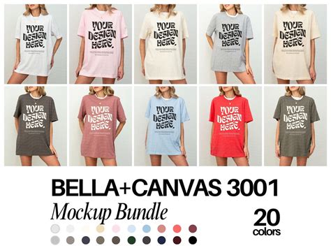 Bella Canvas 3001 Mockup Bundle 3001 Forest Mockup Tshirt Mockup Bundle
