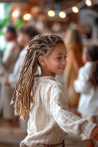 Retrato fotorrealista de jovem com tranças Foto Grátis