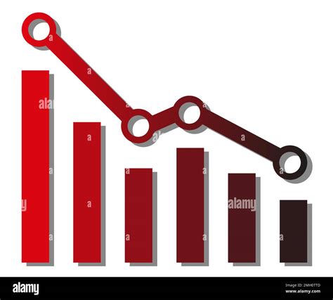 Graph With Decrease Report Diagram With Recession And Bankruptcy Progress Business And Finance