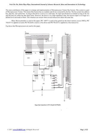 Design And Implementation Of Microprocessor Trainer Bus System Pdf