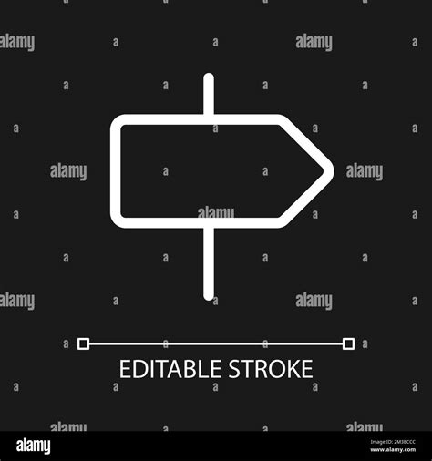 Road Pointer Pixel Perfect White Linear Ui Icon For Dark Theme Stock Vector Image And Art Alamy