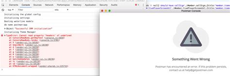 Postman Console Something Went Wrong Error When Opening An Array