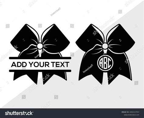 Bow Monogram Svg Printable Vector Illustration Stock Vector Royalty
