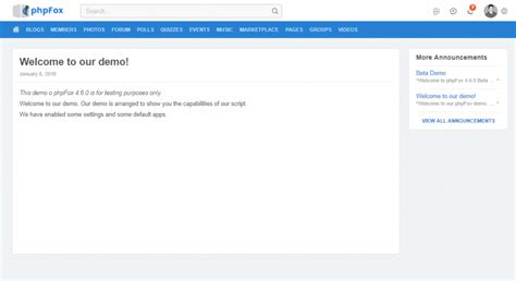 Announcement Phpfox Store