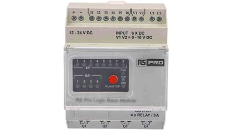 Rs Pro Logic Module 12 → 24 V Dc Supply Digital Relay Output 8 Input Analogue Digital