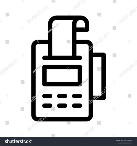 Pos Terminal Line Icon Illustration Vector Stock Vector Royalty Free 2223783605 Shutterstock