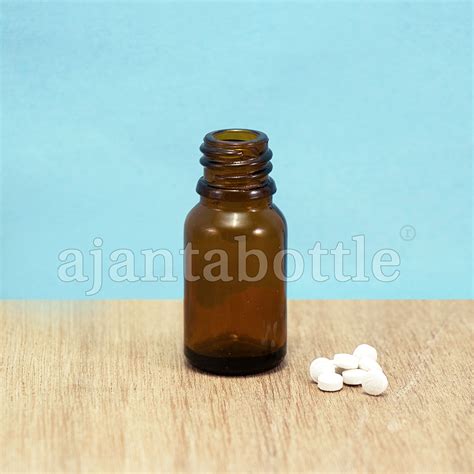 10 Ml Dropper Amber Glass Bottle 18 Mm Special Neck Ajantabottle