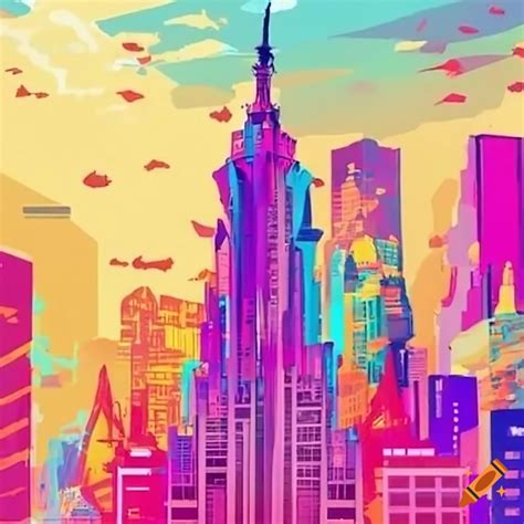 New York City Skyline On Craiyon
