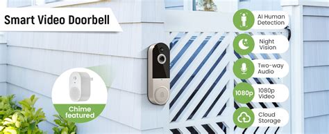 Hubposh Wireless Wi Fi Video Doorbell Camera With Ai Motion